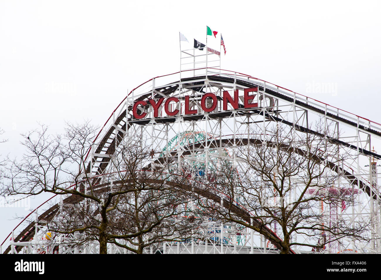Cyclone roller coaster, Coney Island, Brooklyn, New York City, United ...