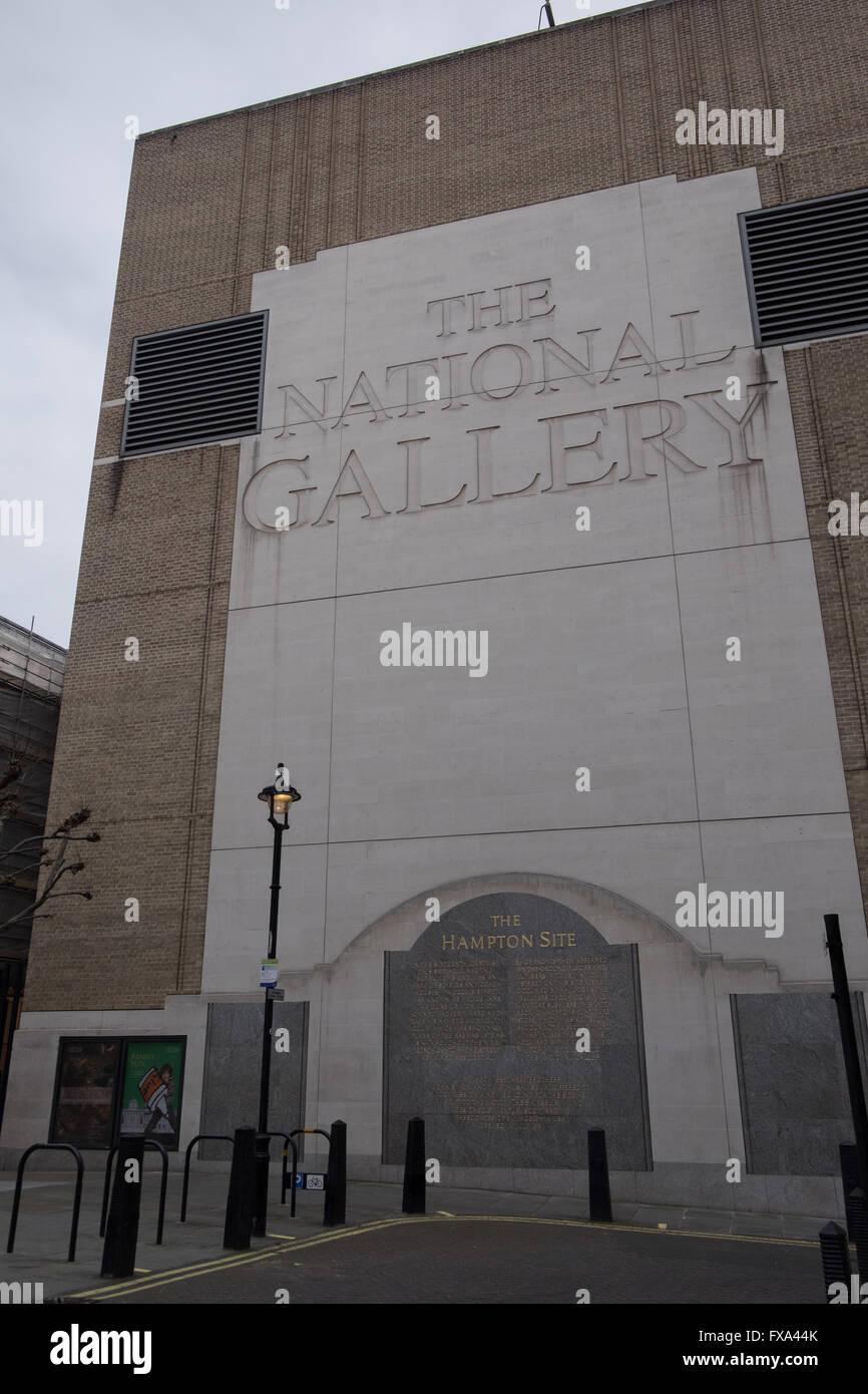 The National Gallery museum, Trafalgar Square, London, England Stock ...