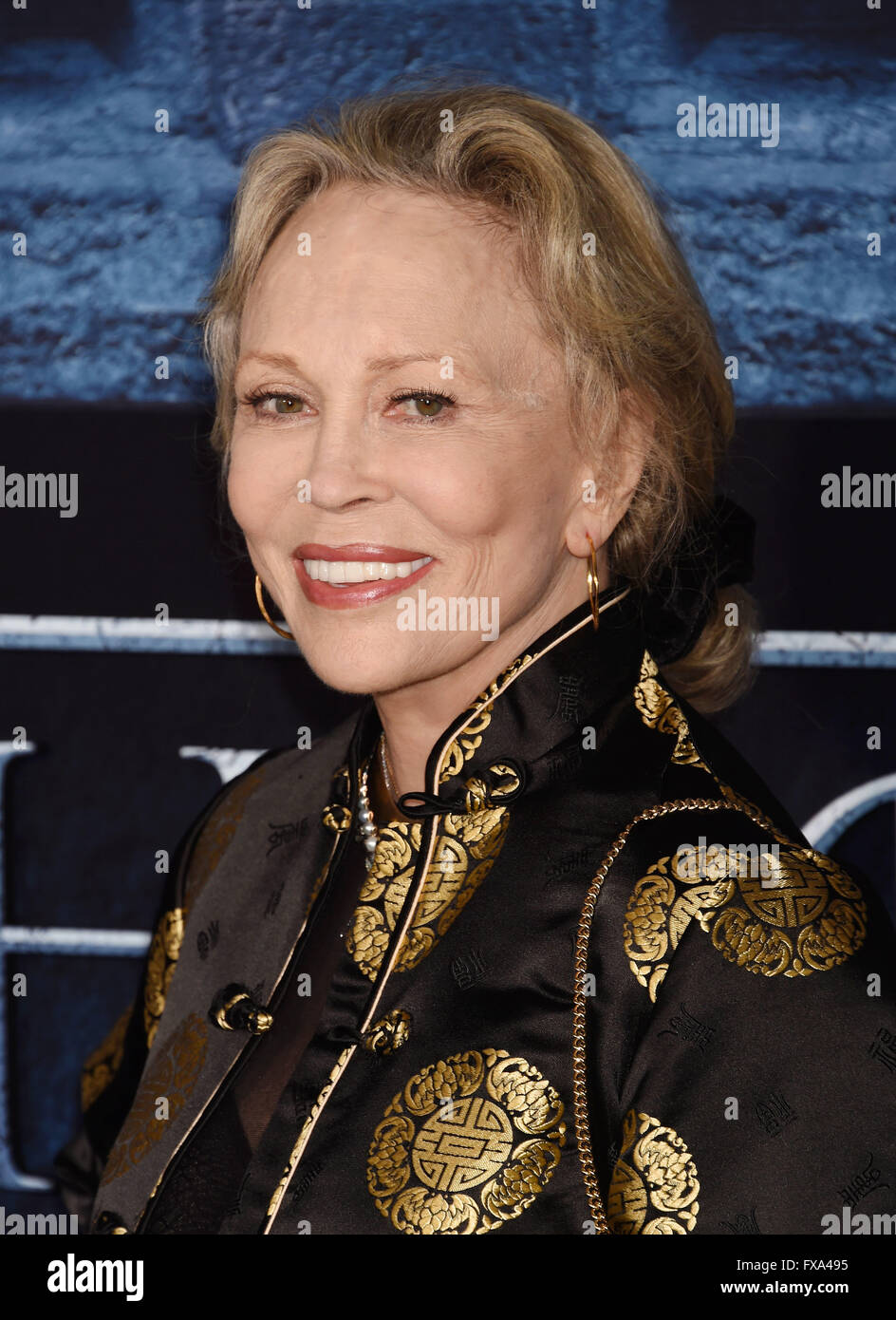 FAYE DUNAWAY US film actress in April 2016. Photo Jeffrey Mayer Stock ...