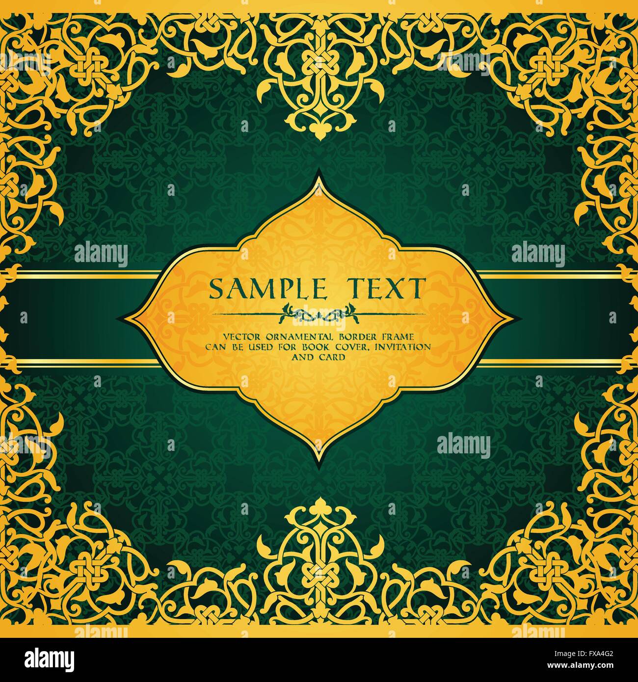 Template for invitation card in arabic or muslim style Stock Vector ...