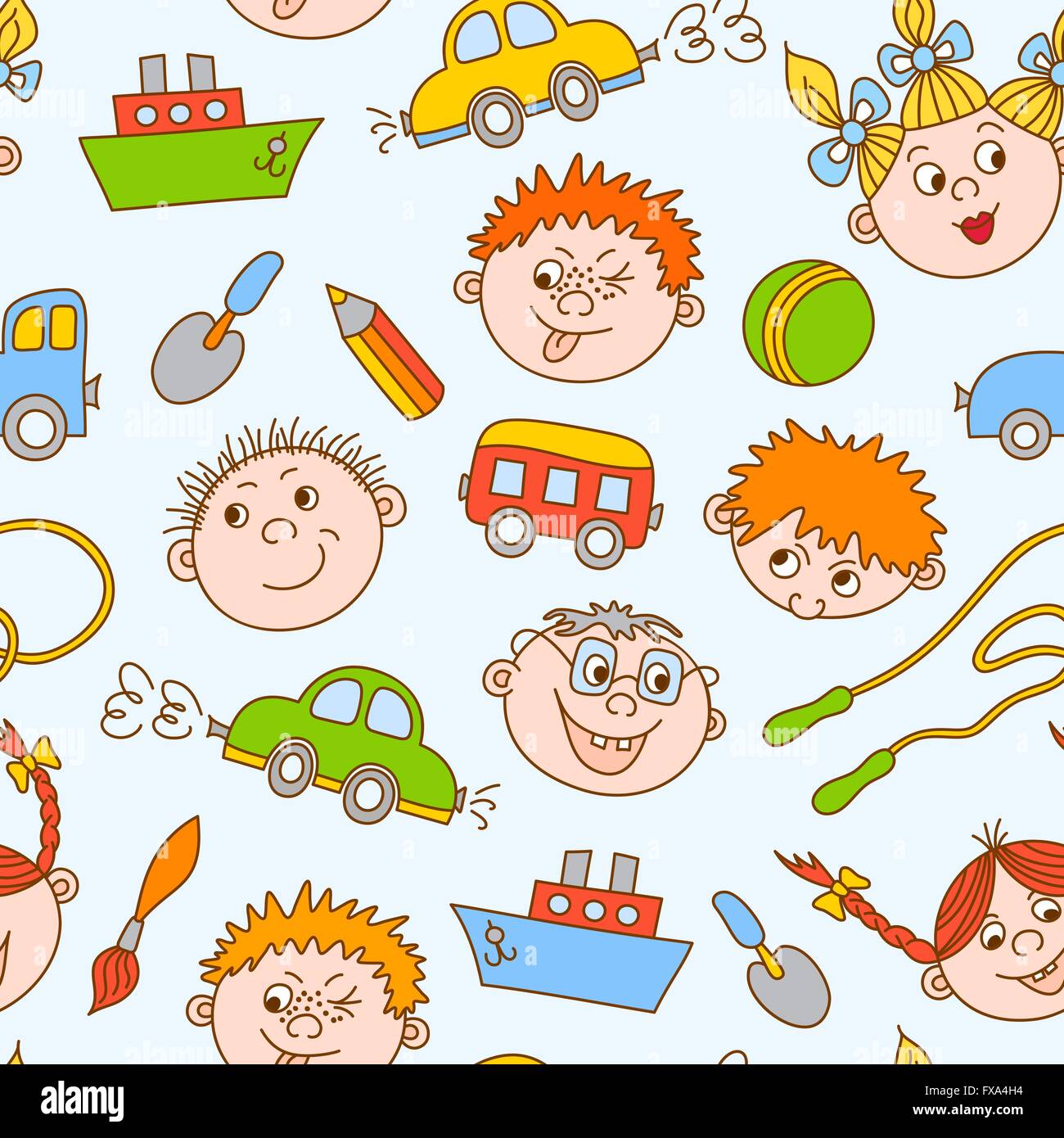 Vector cute doodle girl Stock Vector Images - Alamy