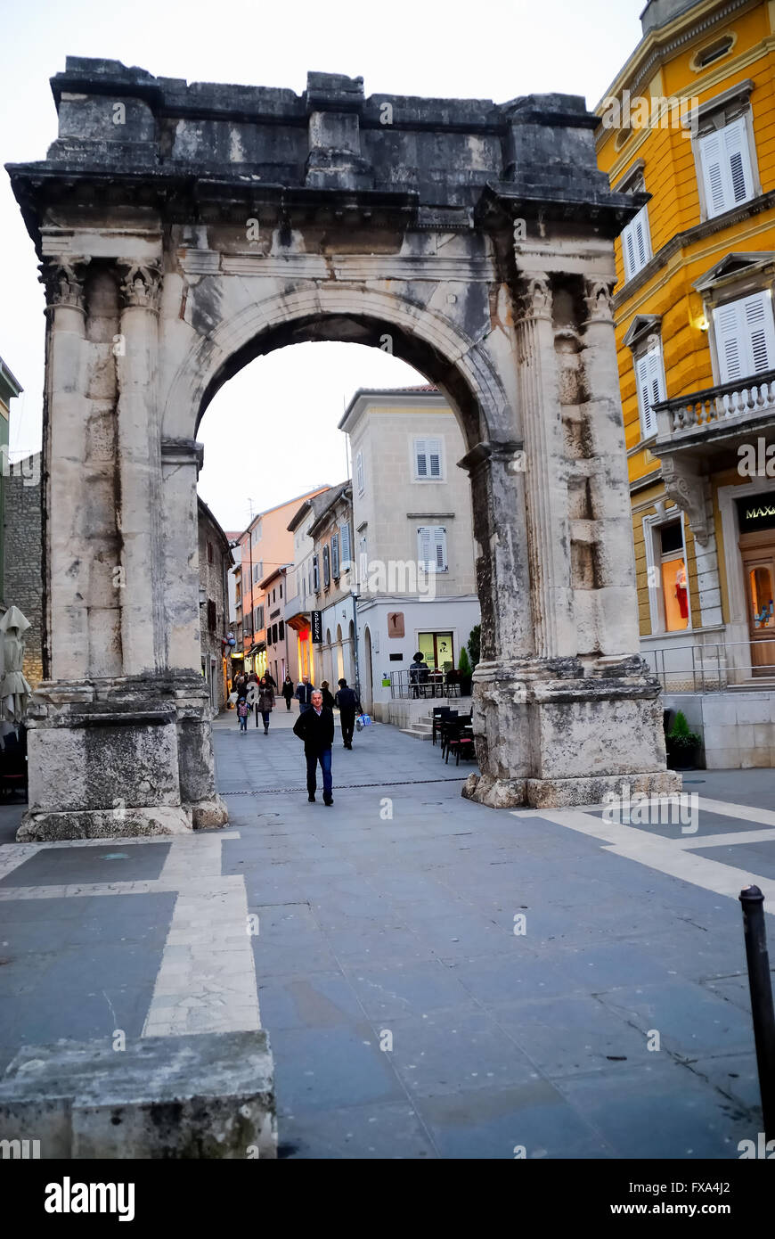 Arch of the Sergii is an Ancient Roman triumphal arch located in Pula ...