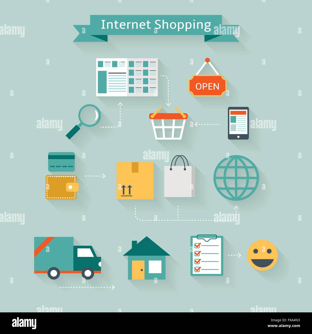 Internet shopping concept Stock Vector Image & Art - Alamy