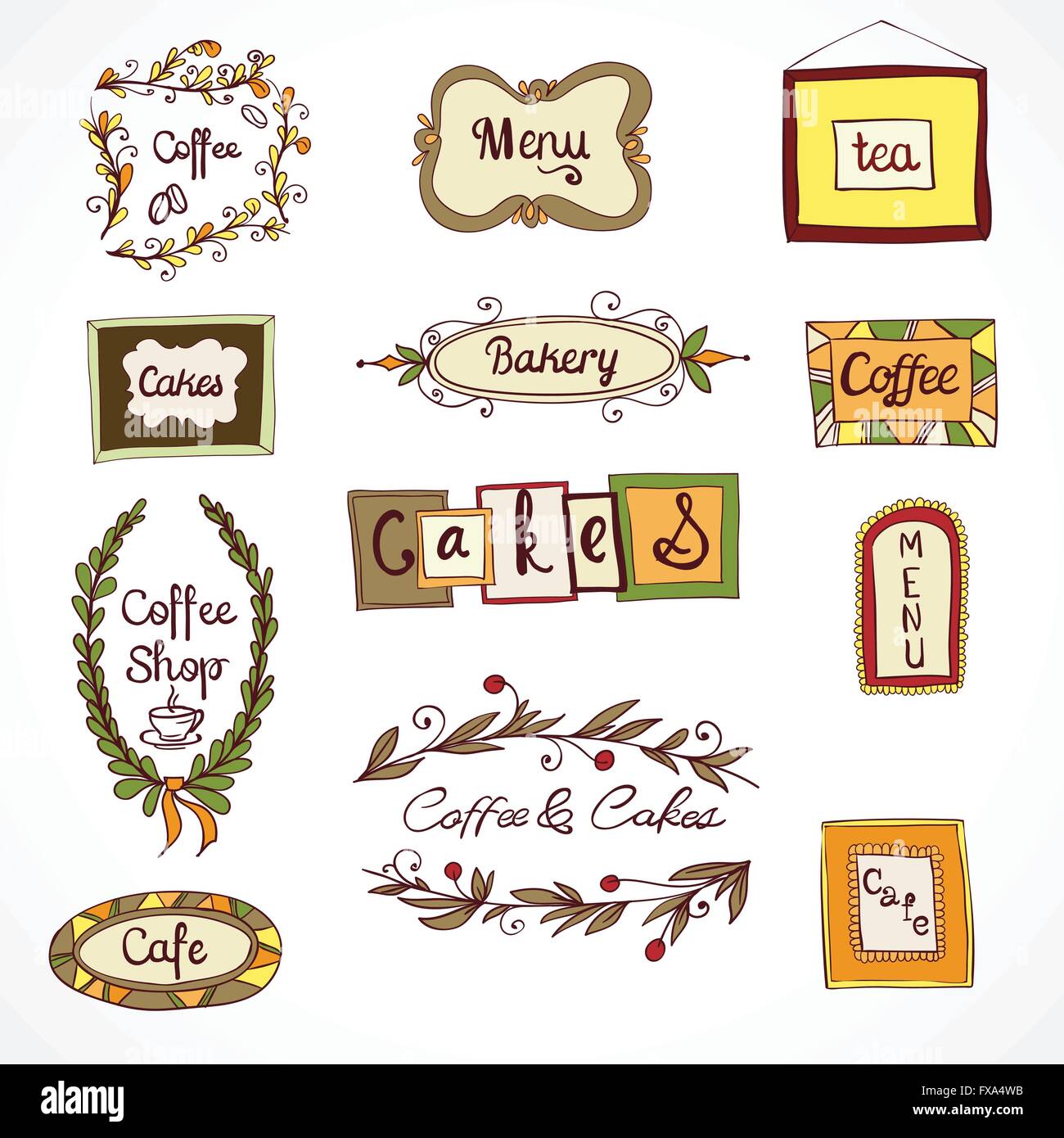 Doodle frames set Stock Vector Image & Art - Alamy