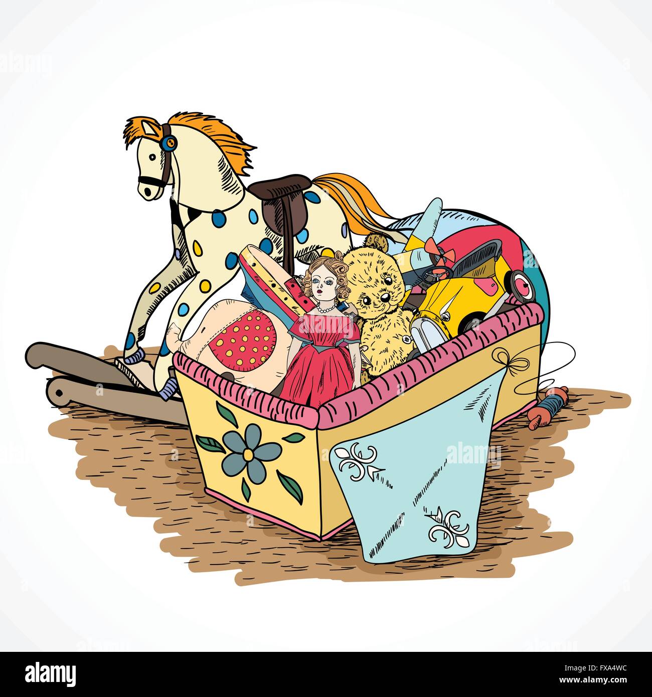 Toys sketch box Stock Vector Image & Art - Alamy