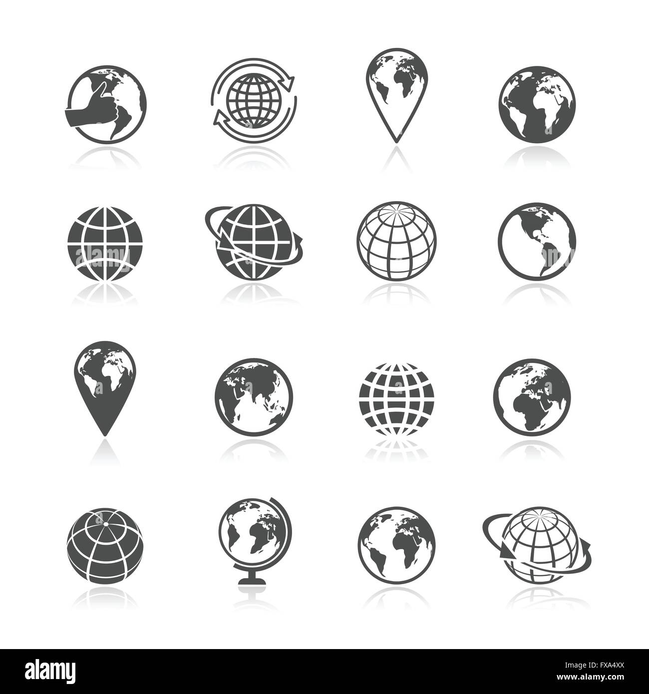 Globe Earth Icons Stock Vector Image & Art - Alamy