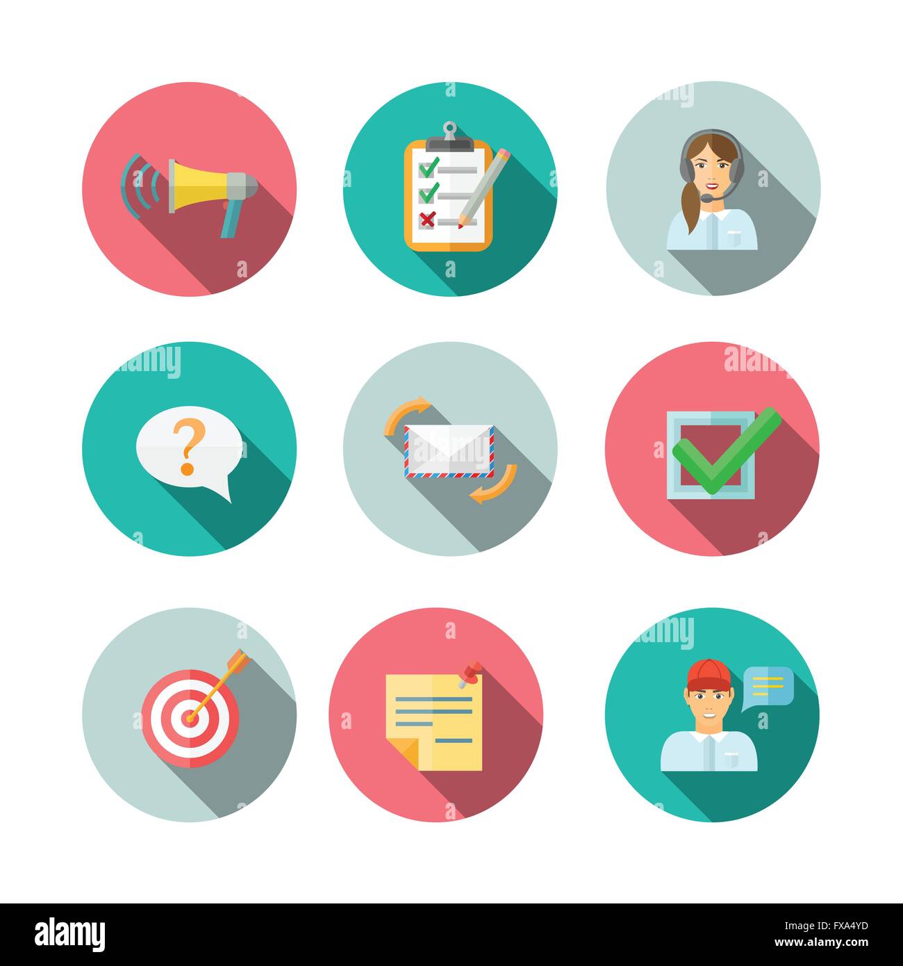 Flat feedback icons Stock Vector Images - Alamy