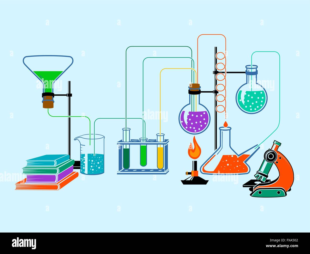 Scientific laboratory flat background Stock Vector Image & Art - Alamy