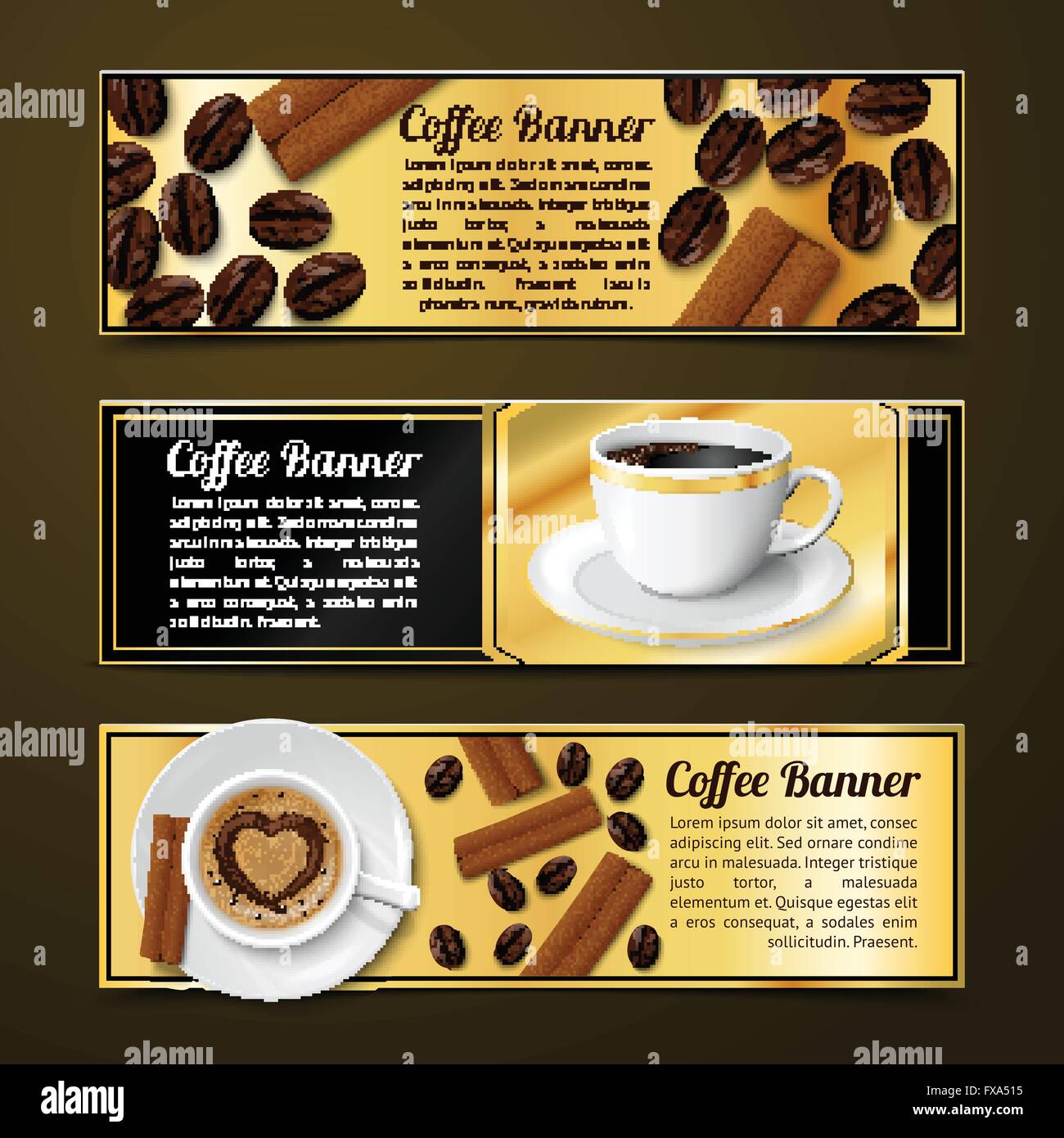 Vector coffee shop horizontal menu template illustration of cafe menu ...