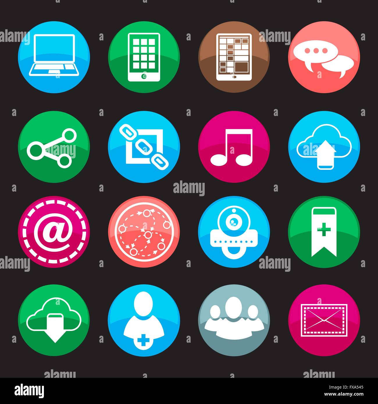 Social Media Buttons Stock Vector Image & Art - Alamy Social Media Buttons Stock Vector Image & Art - Alamy