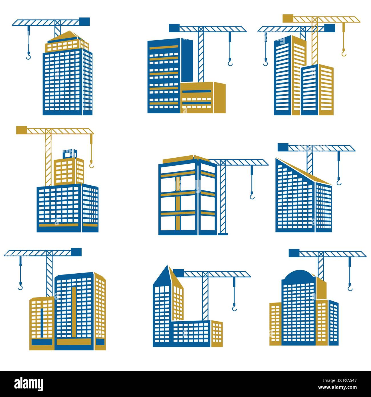 Building construction icons Stock Vector Image & Art - Alamy