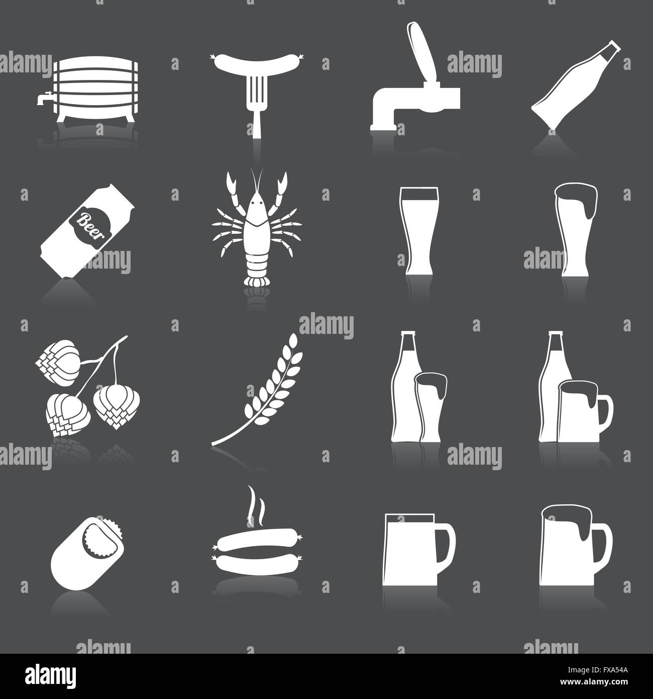Beer Icons Set Stock Vector Image & Art - Alamy