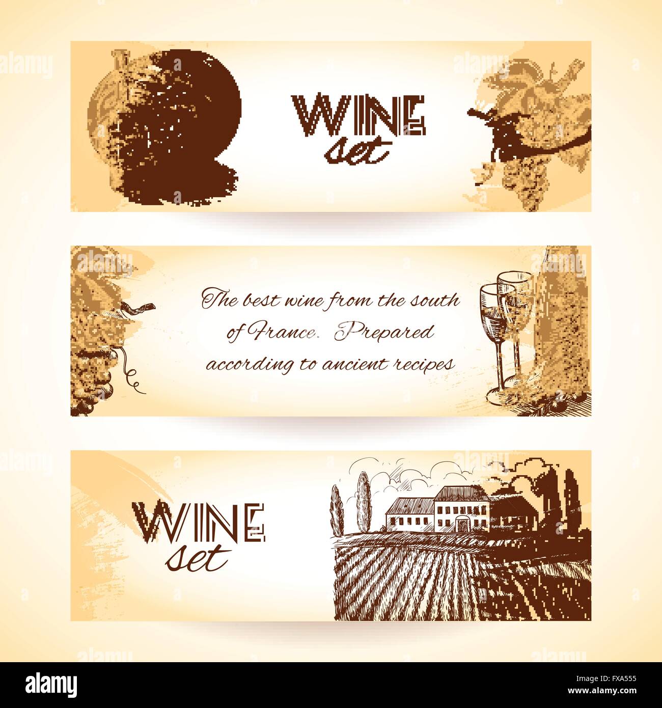 Wine banner set Stock Vector Image & Art - Alamy