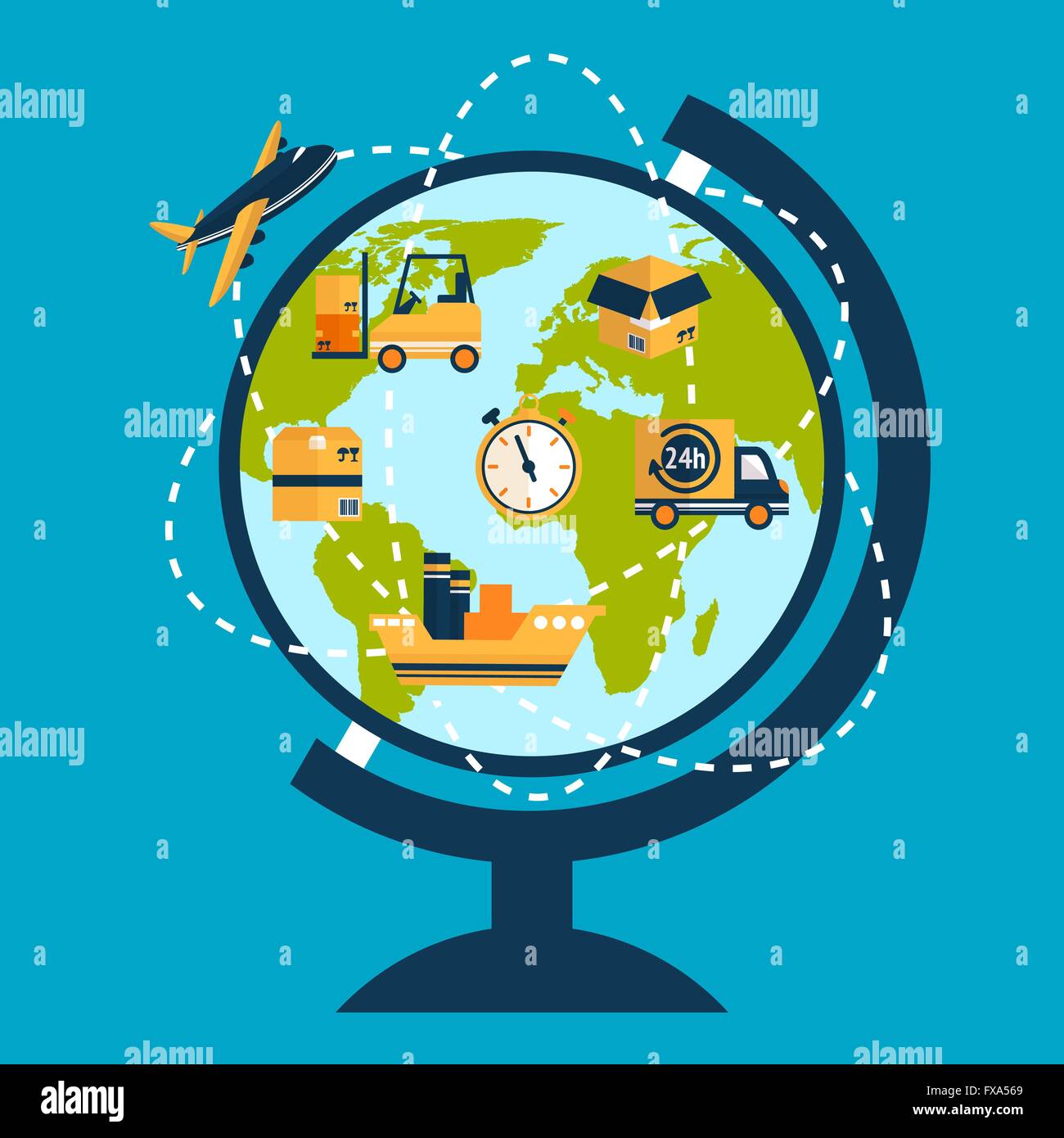 Logistic network concept Stock Vector Image & Art - Alamy