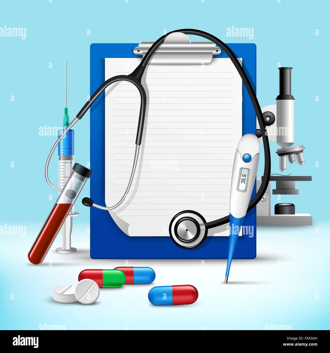 Medical notes and board Stock Vector Images - Alamy