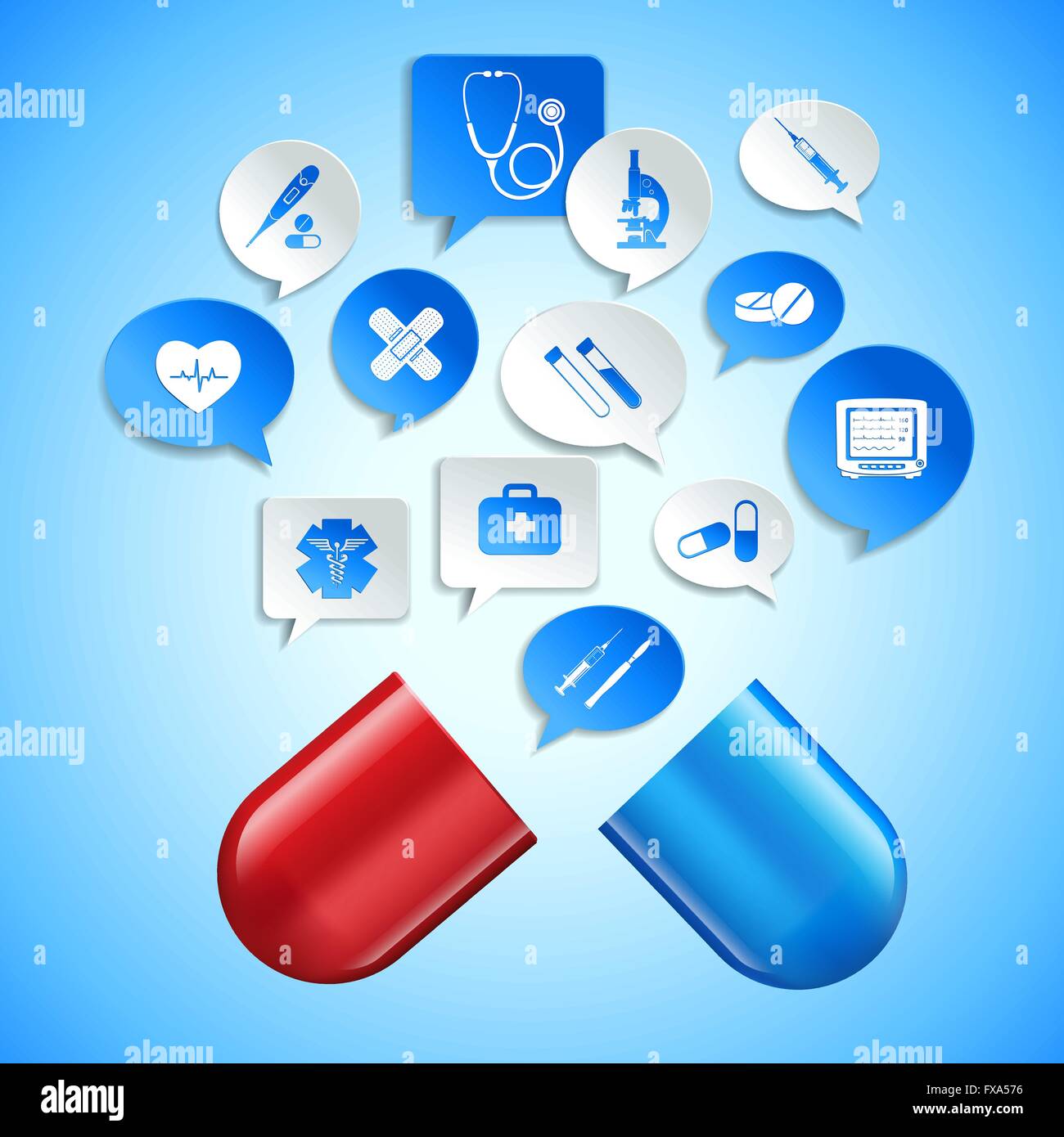 Health hospital concept still life Stock Vector Images - Alamy