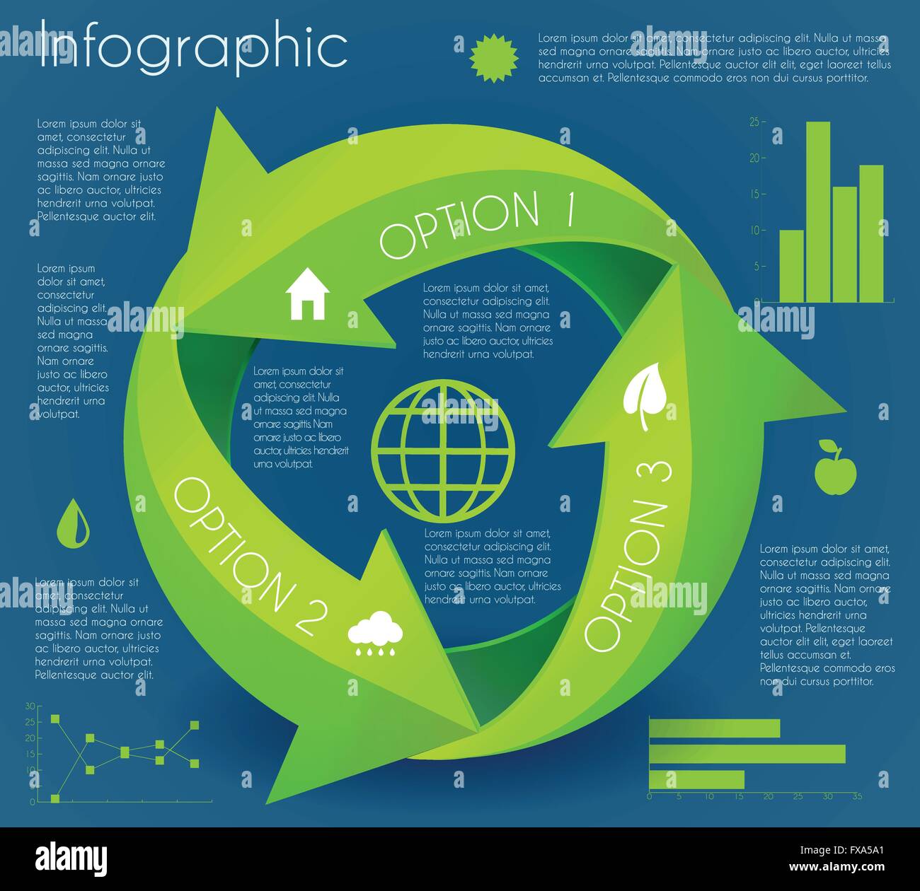 Arrow infographic eco circle Stock Vector Image & Art - Alamy