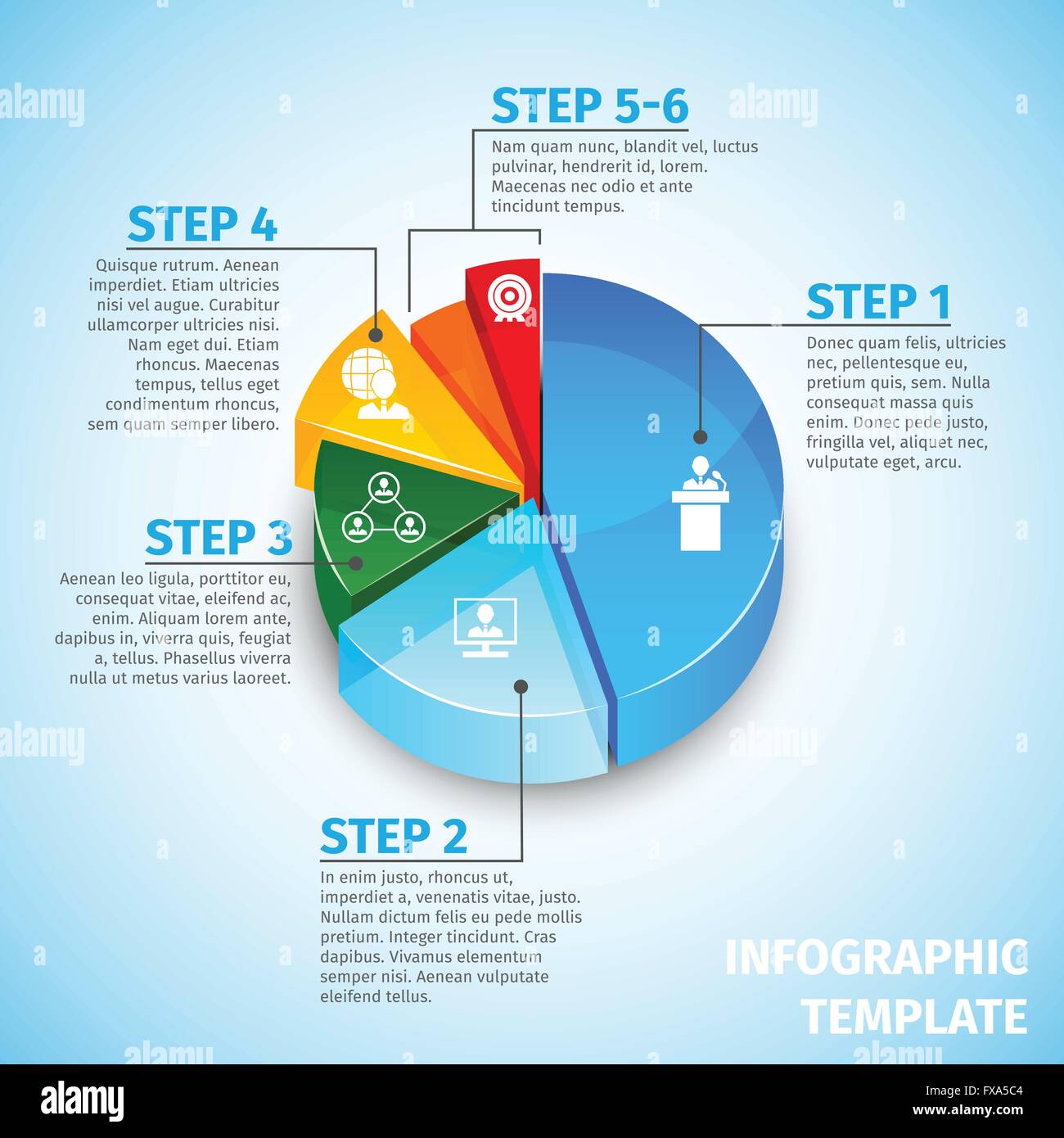 Set colorful pie diagrams Stock Vector Images - Alamy