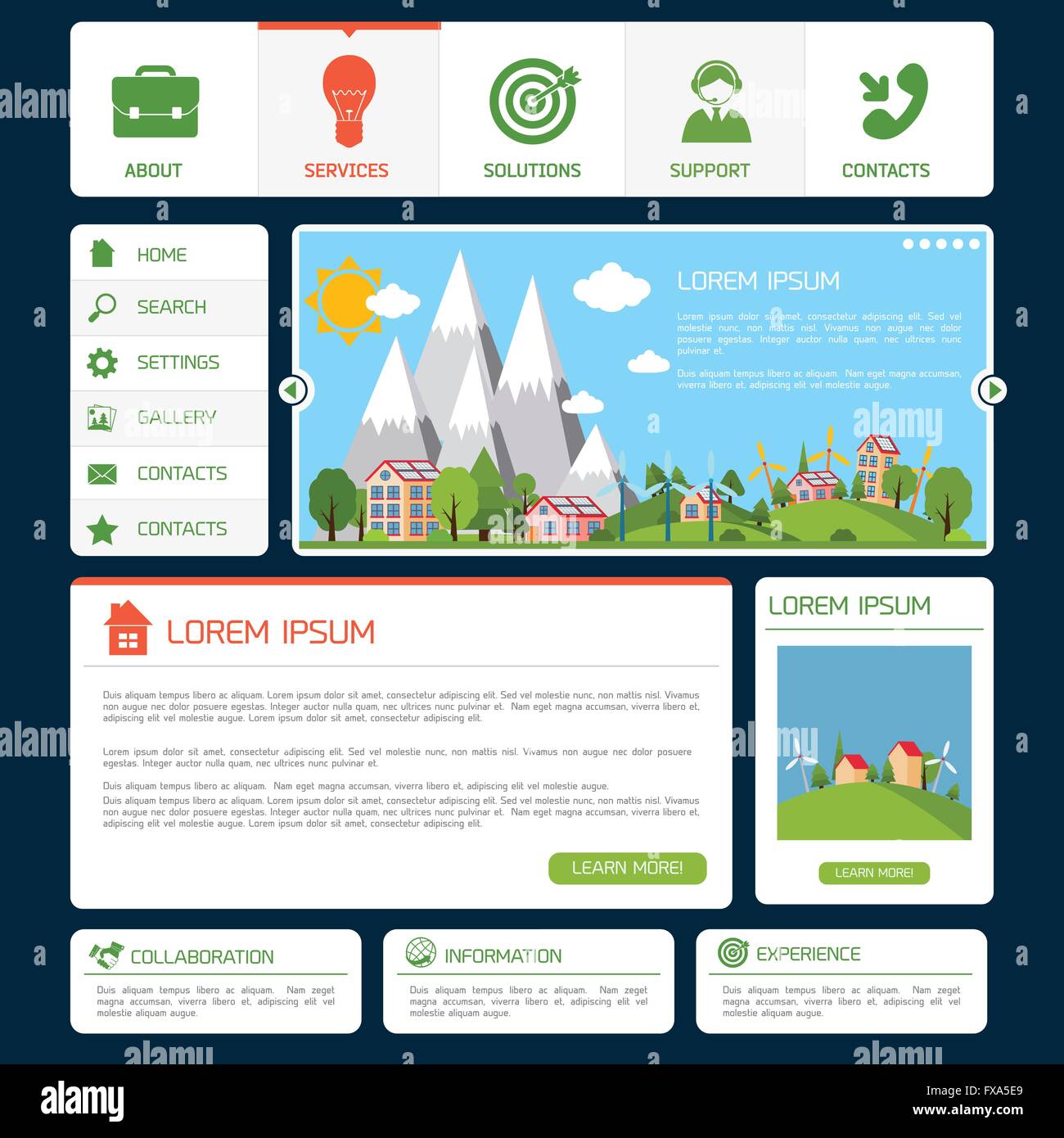 Eco website template Stock Vector Image & Art - Alamy