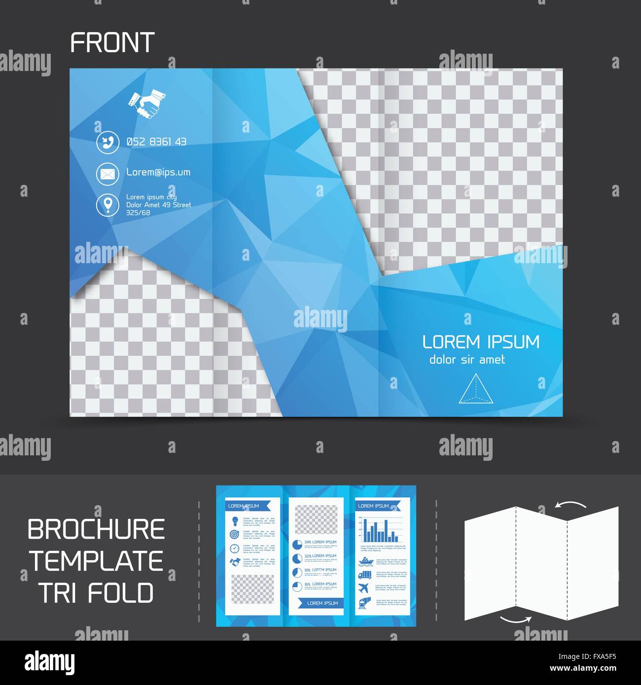 Brochure template tri fold Stock Vector Image & Art - Alamy