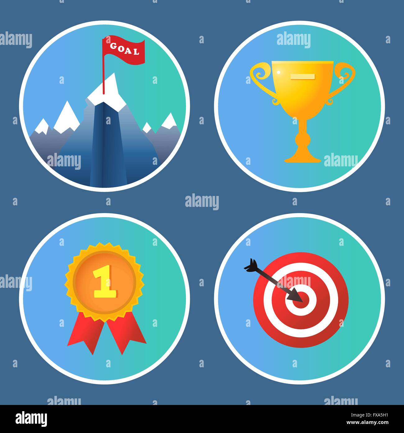 Achievement icons set Stock Vector Image & Art - Alamy