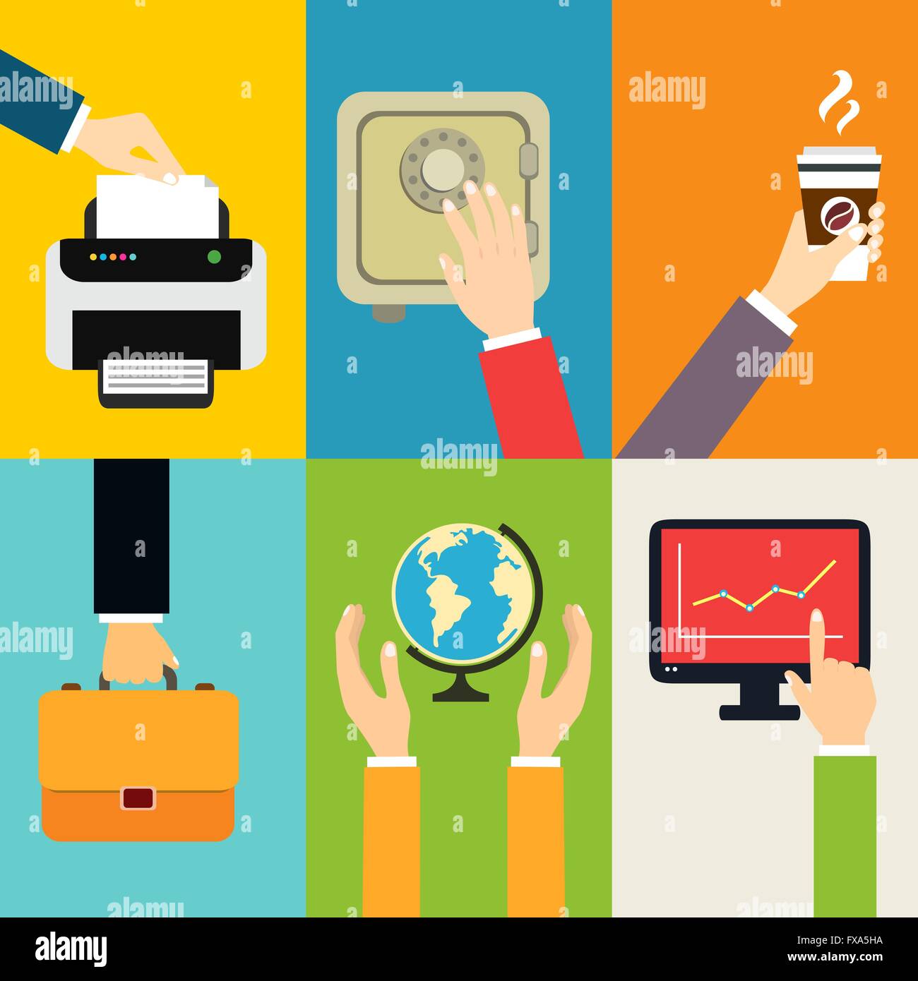 Business hands icons Stock Vector Image & Art - Alamy