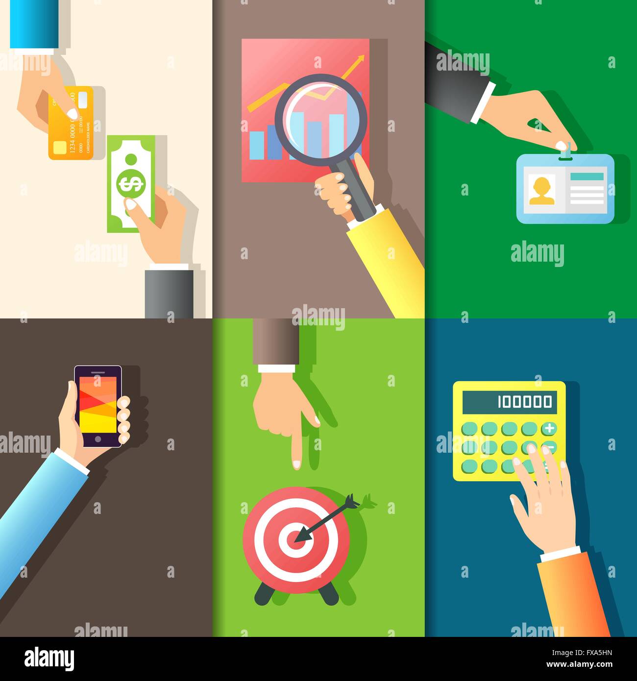 Business hands icons Stock Vector Image & Art - Alamy