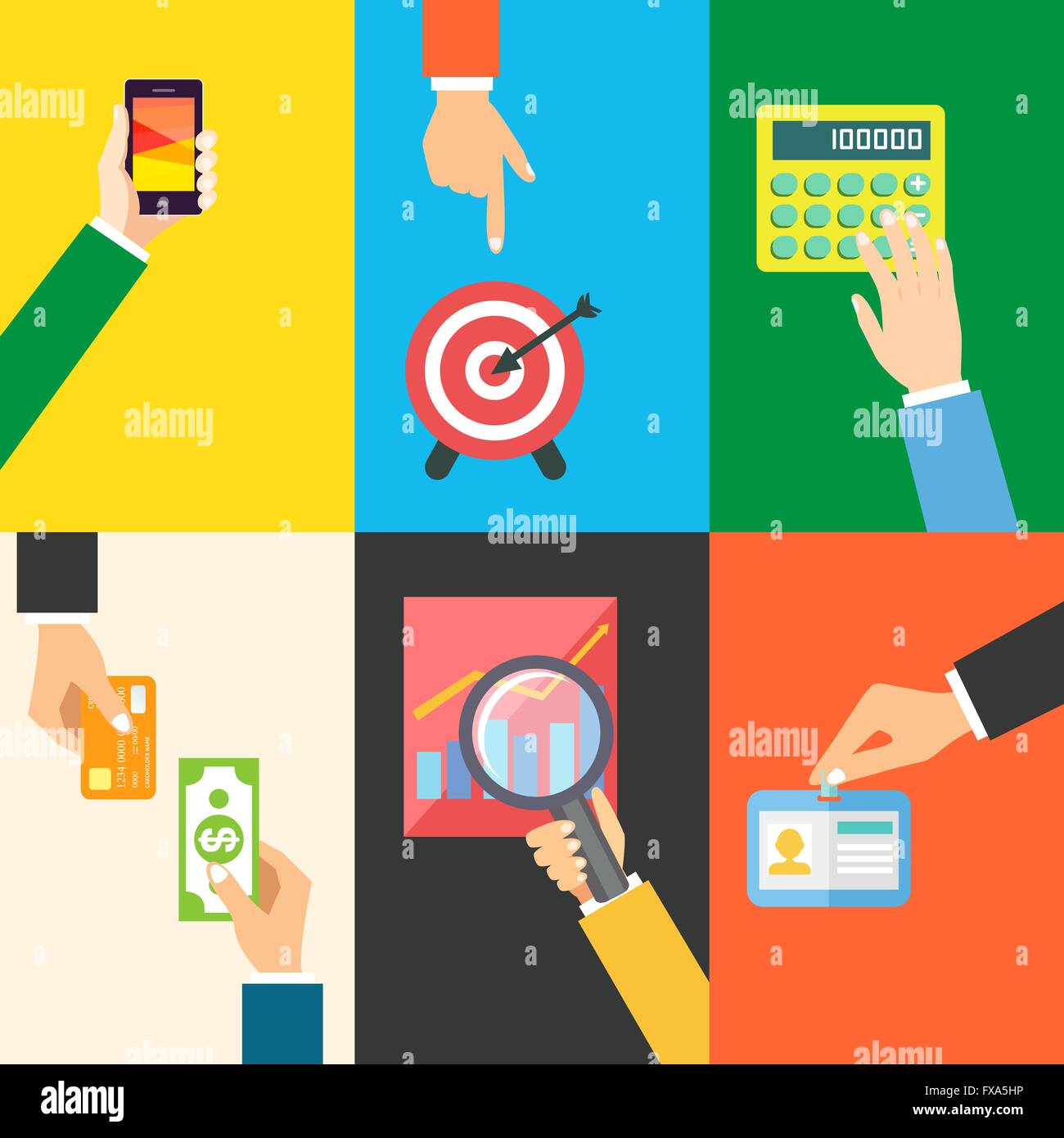 Business hands icons Stock Vector Image & Art - Alamy