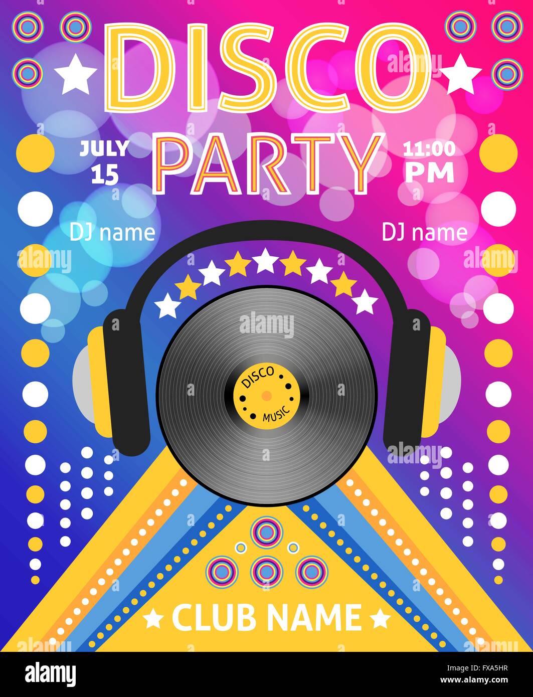 Pop disco party line Stock Vector Images - Alamy