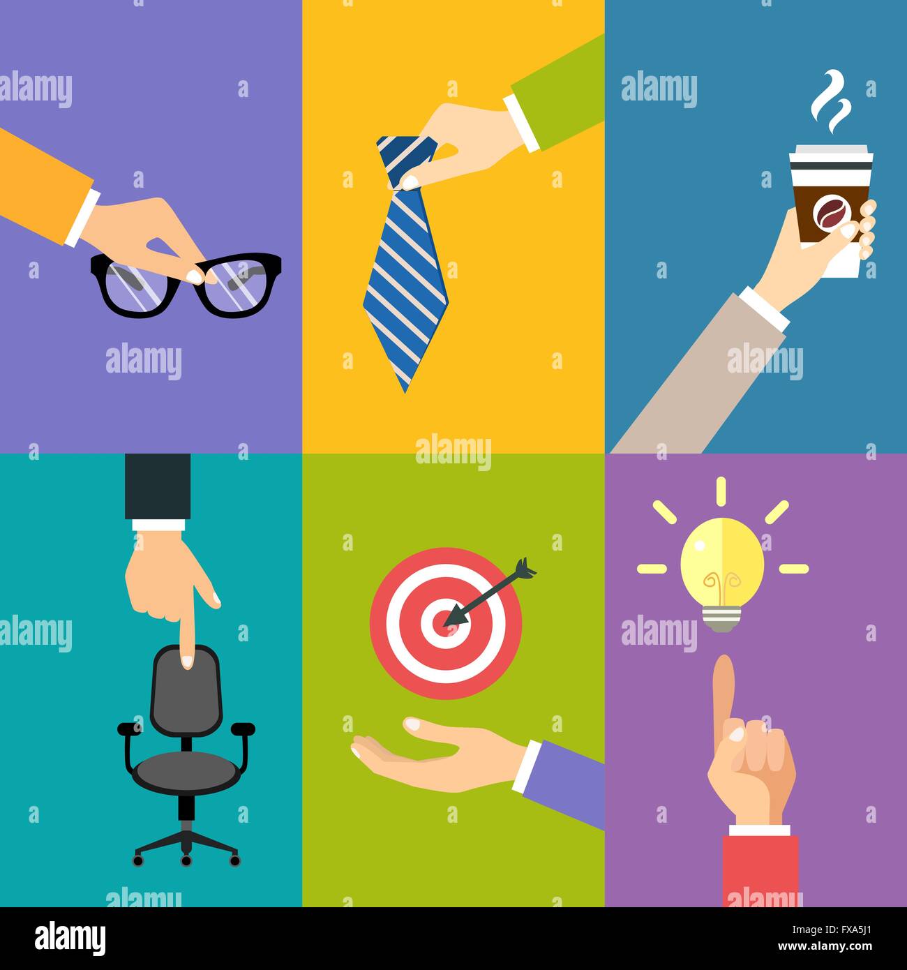 Business hands icons Stock Vector Image & Art - Alamy