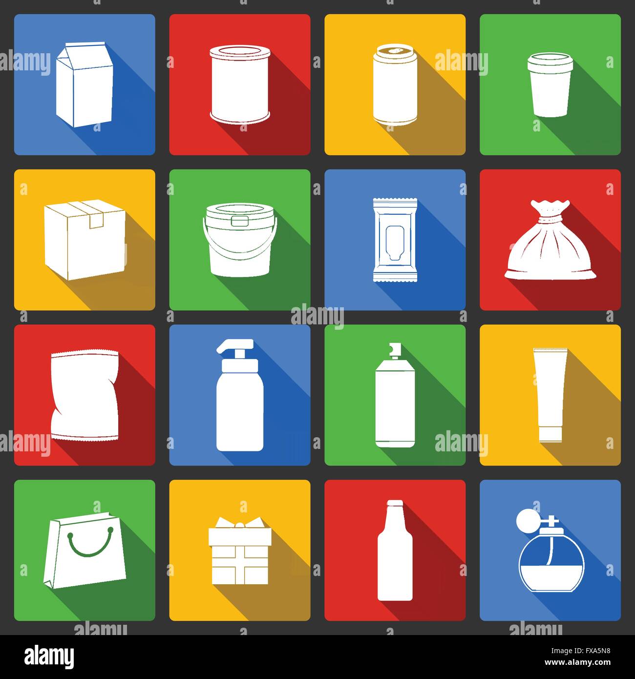 Pack Container Icons Stock Vector Image & Art - Alamy