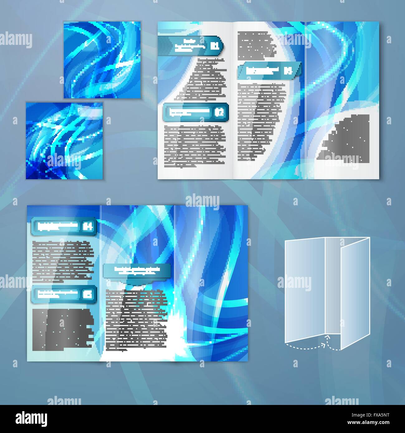 Blue Brochure Template Stock Vector Image And Art Alamy