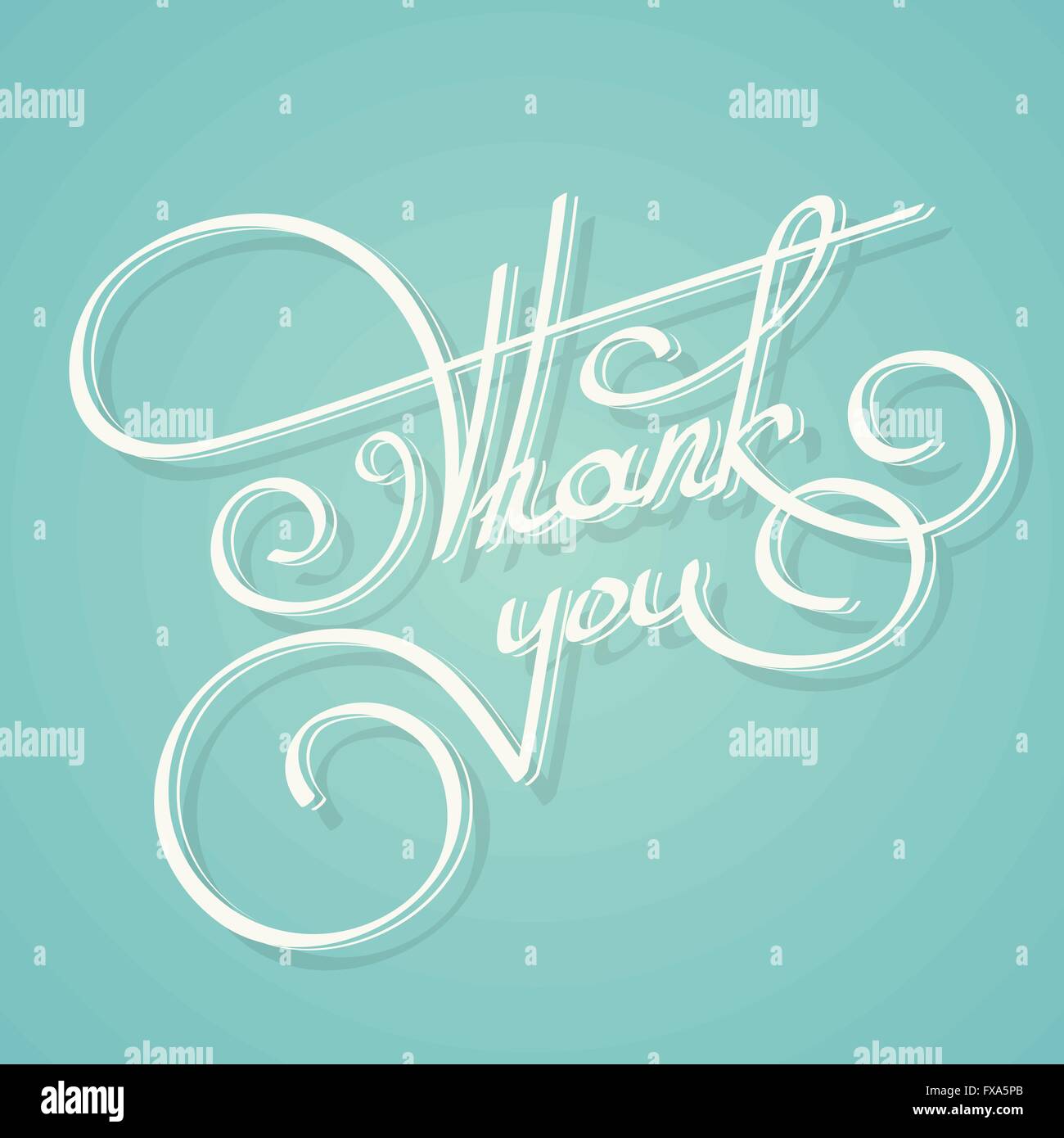 Calligraphy thank you text Stock Vector Image & Art - Alamy
