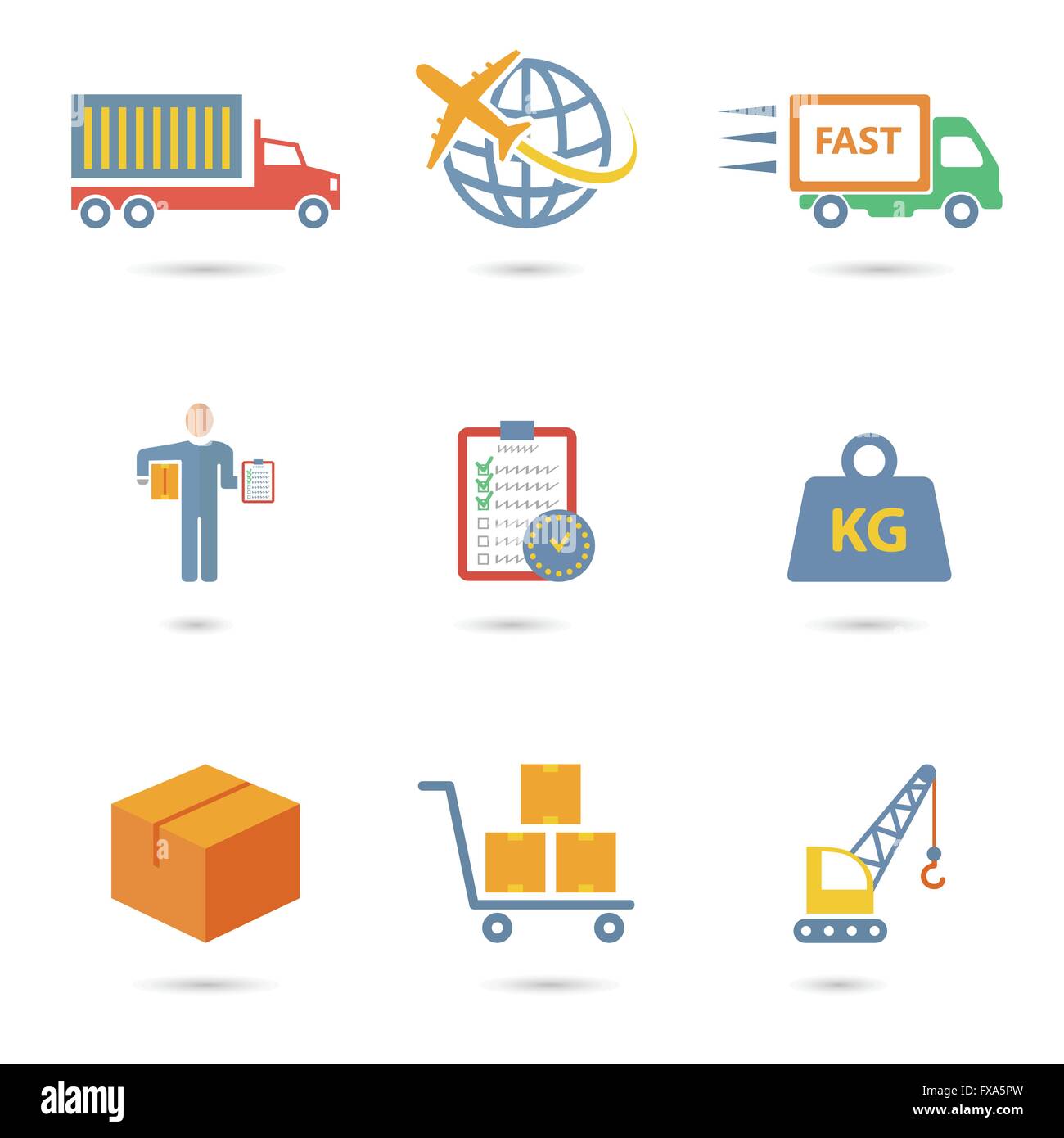 Logistic global supply chain icons hi-res stock photography and images ...