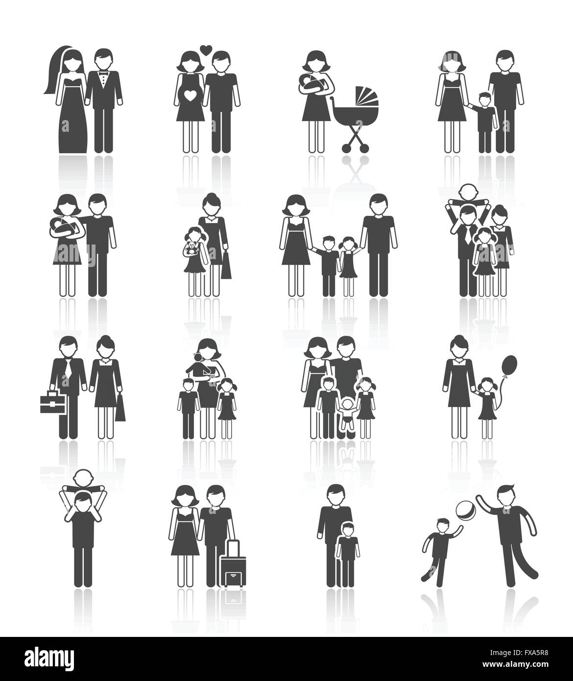 Family Icons Set Stock Vector Image & Art - Alamy