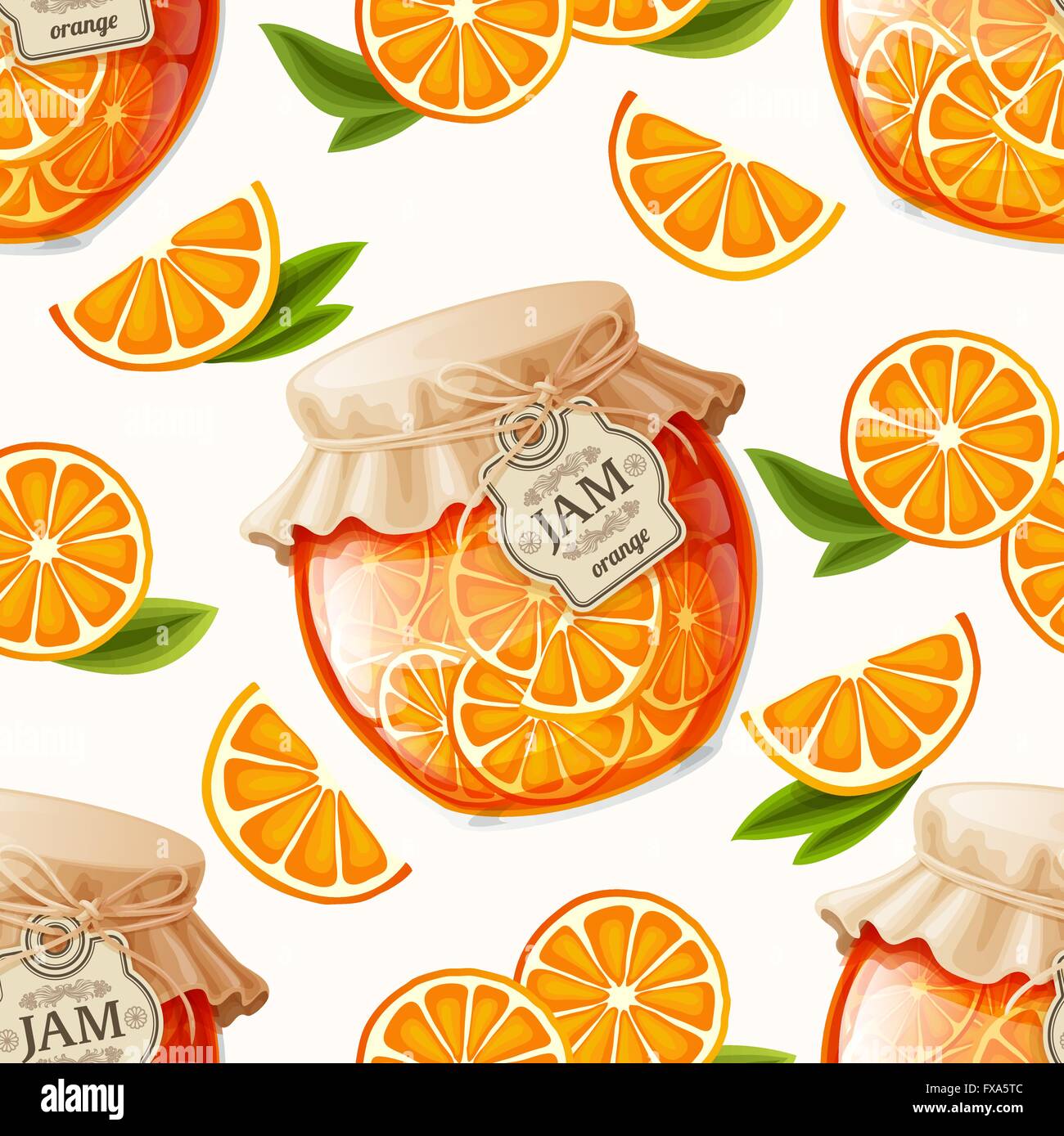 Orange jam seamless pattern Stock Vector Image & Art - Alamy