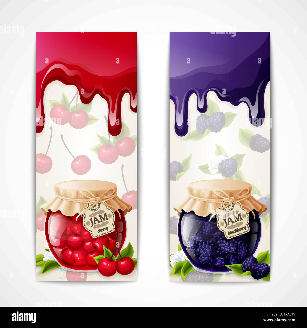 Jam banners vertical Stock Vector Image & Art - Alamy