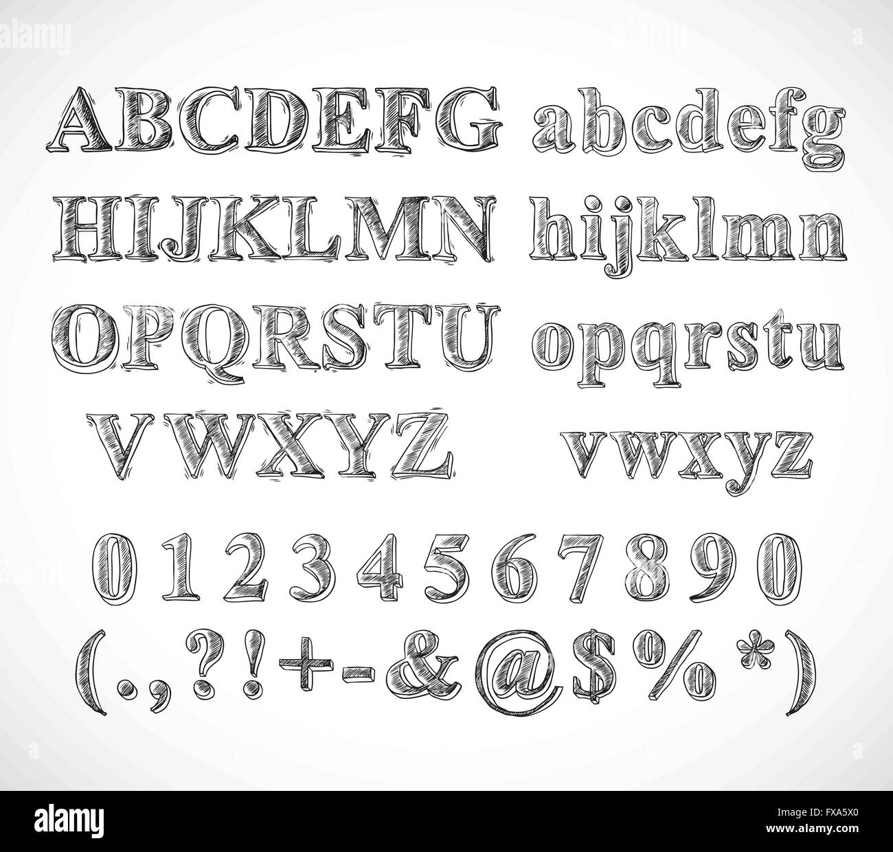 Sketch alphabet font Stock Vector Image & Art - Alamy