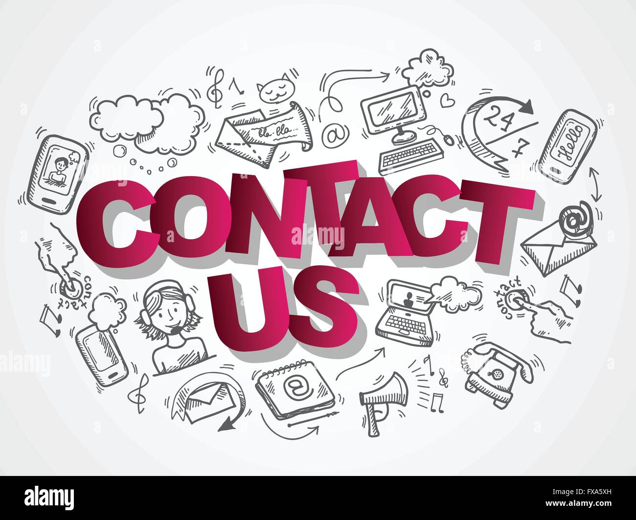 Phone icons email Stock Vector Images - Alamy