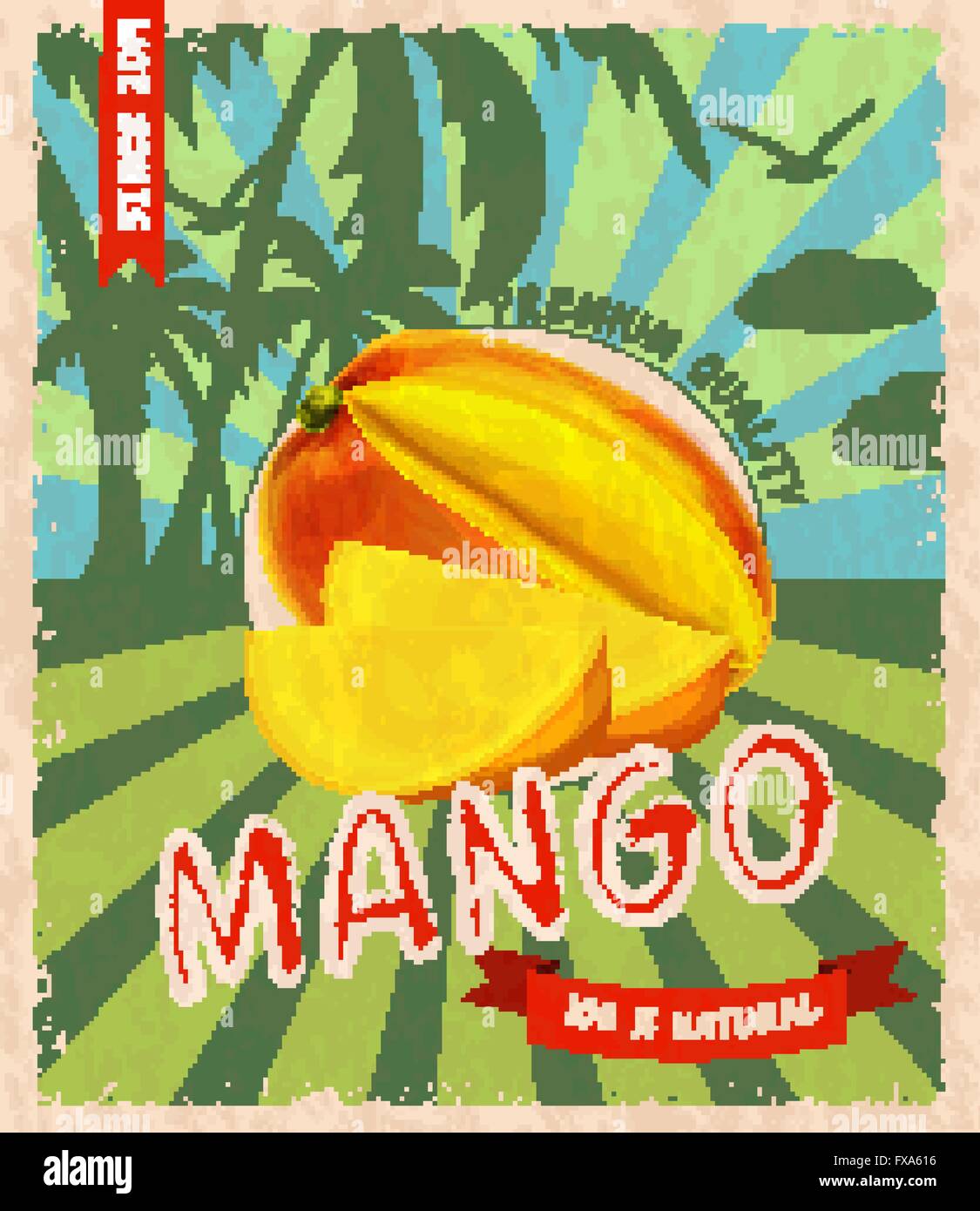 Mango retro poster Stock Vector Image & Art - Alamy