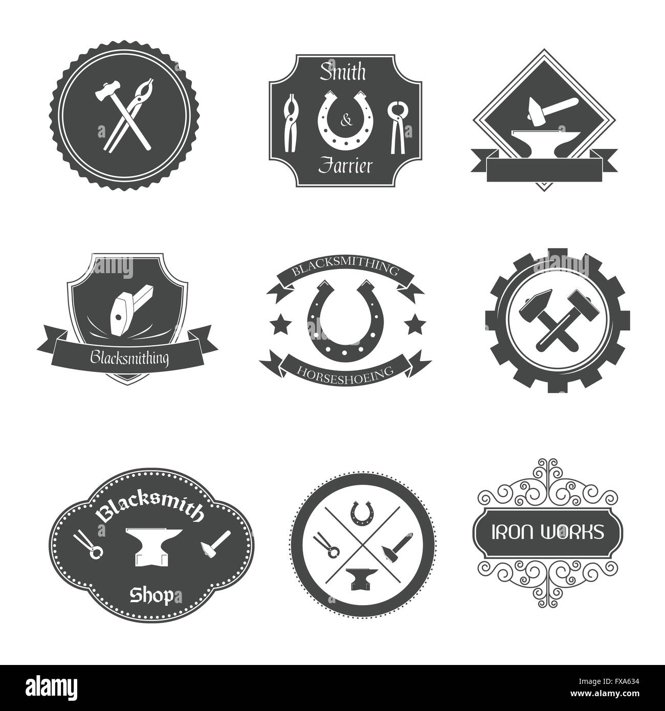 Blacksmith works Cut Out Stock Images & Pictures - Alamy