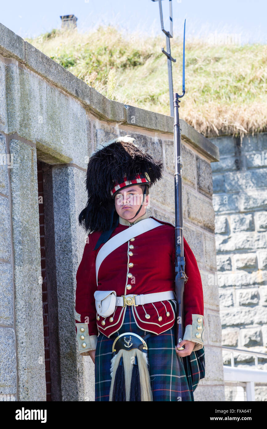 Traditional guard at Fort Halifax on Citadel Hill in Halifax, Nova ...
