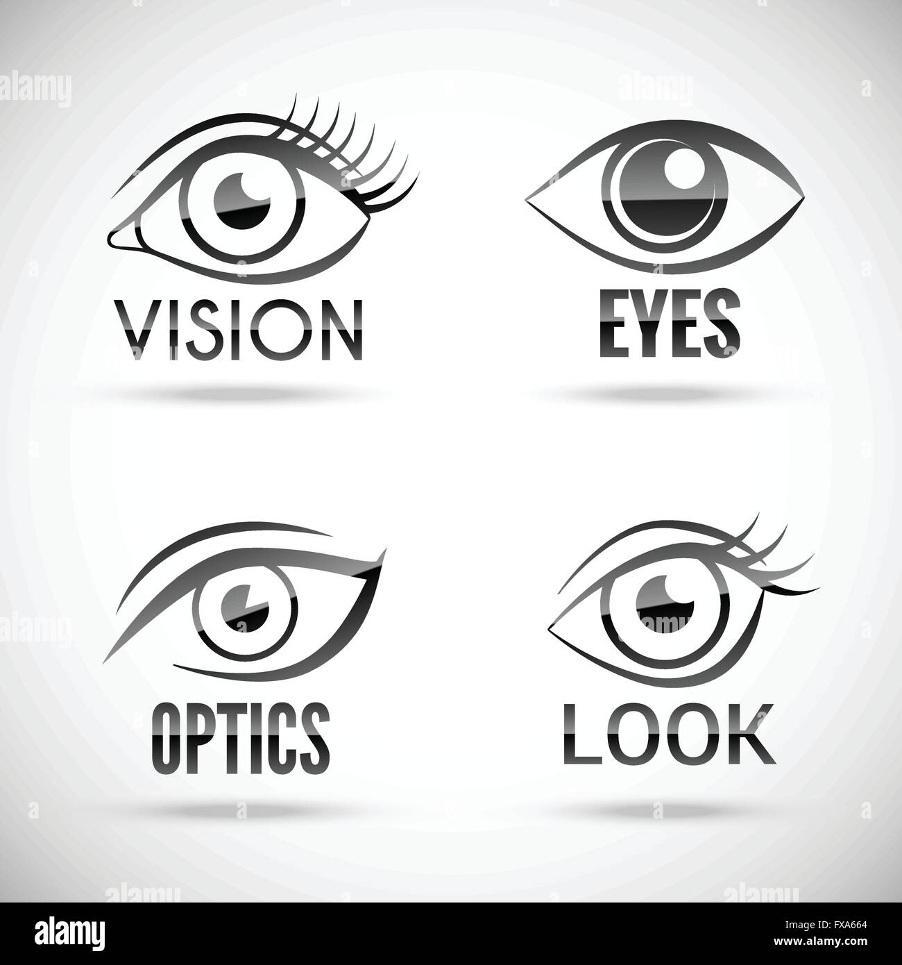 Eyes Icons Set Stock Vector Image & Art - Alamy