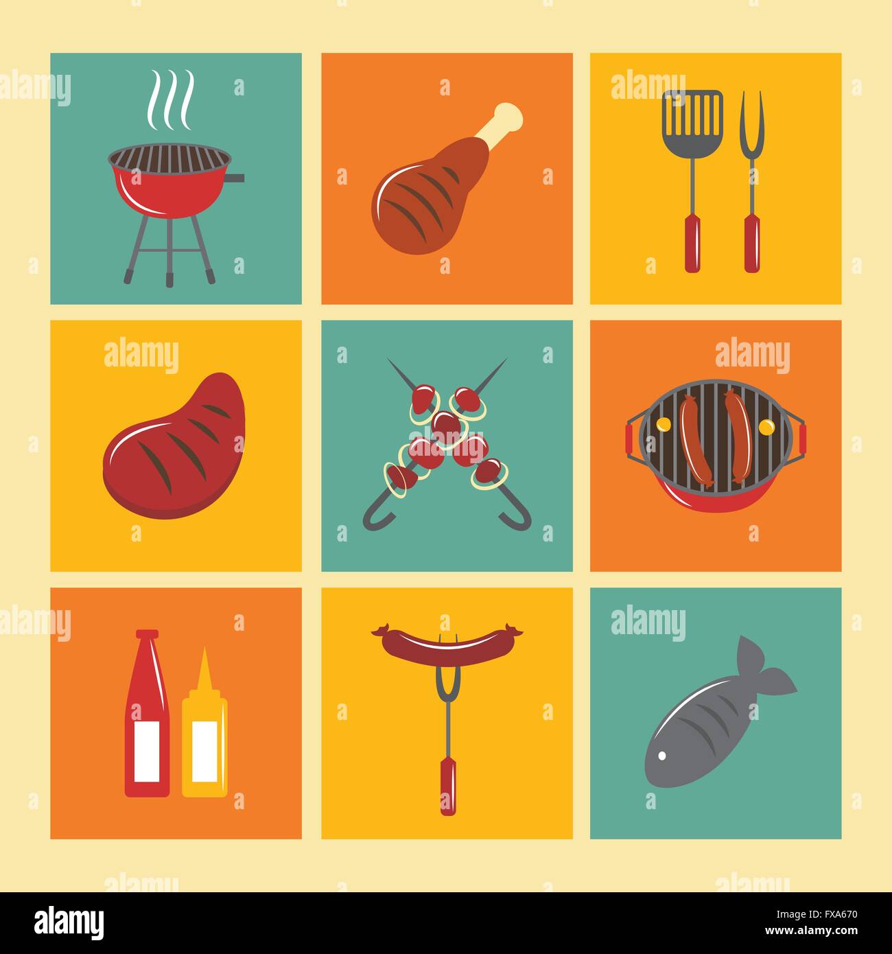 Grilling technology Stock Vector Images - Alamy