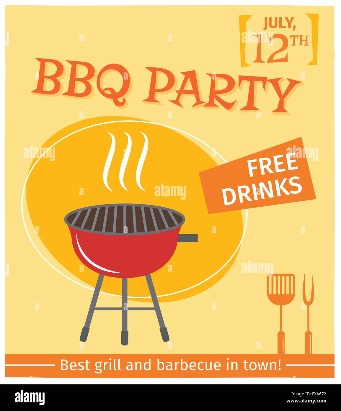 Bbq grill poster Stock Vector Image & Art - Alamy
