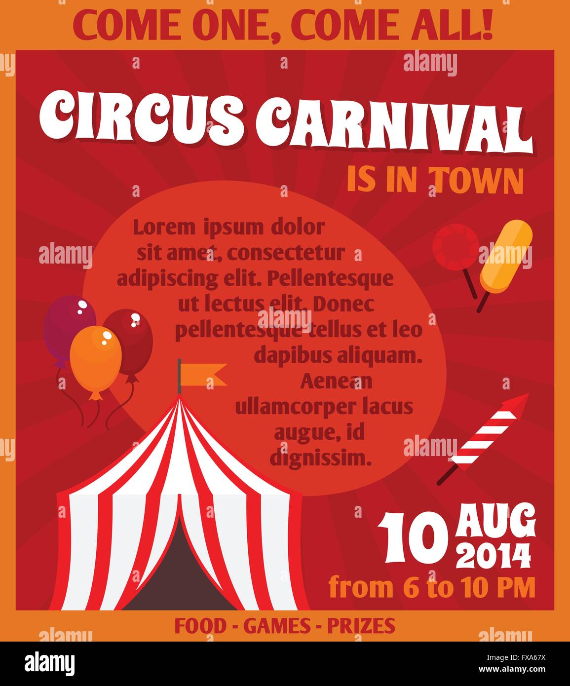 Circus advertising poster Stock Vector Image & Art - Alamy