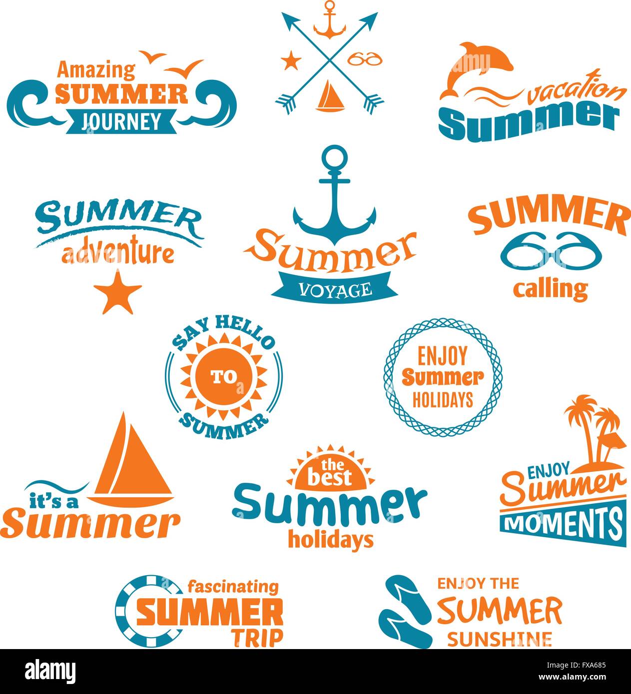Summer collection seal Cut Out Stock Images & Pictures - Alamy