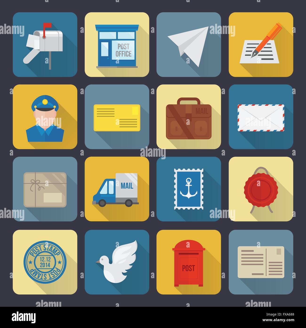 Post office van lorry Stock Vector Images - Alamy