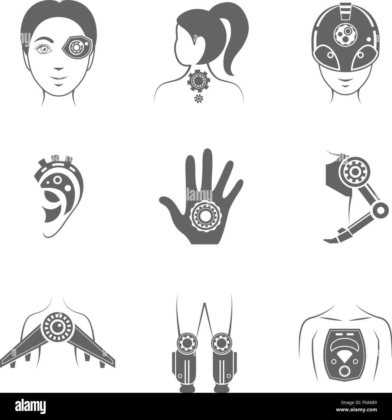 Human robot icon Stock Vector Image & Art - Alamy