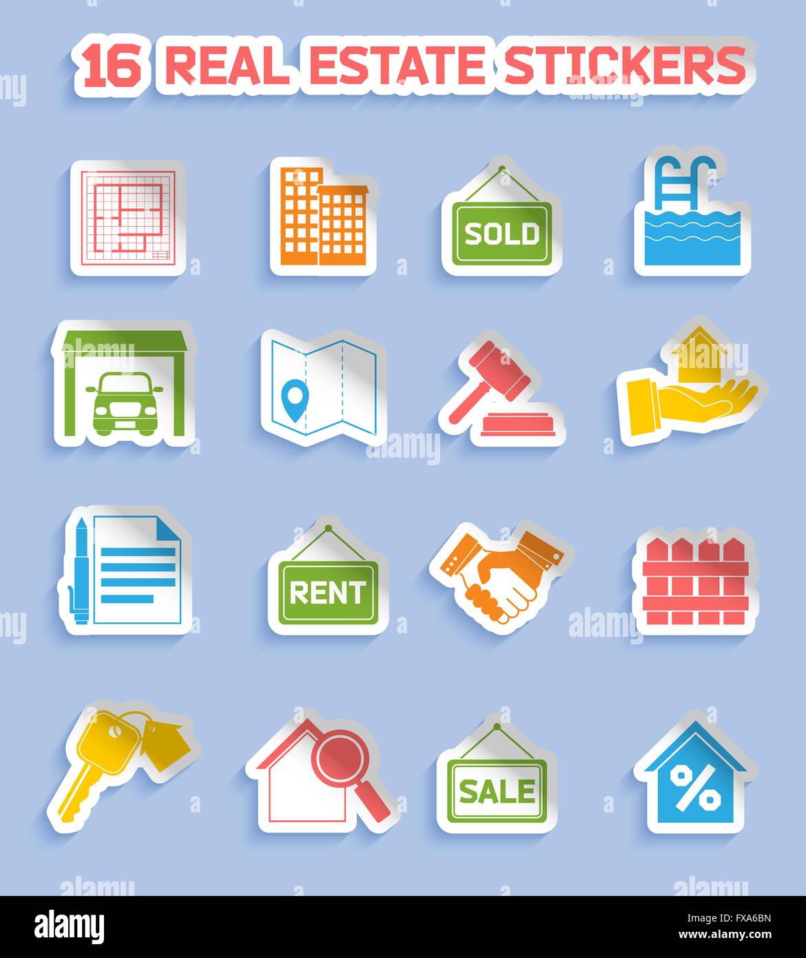 Real estate stickers Stock Vector Image & Art - Alamy